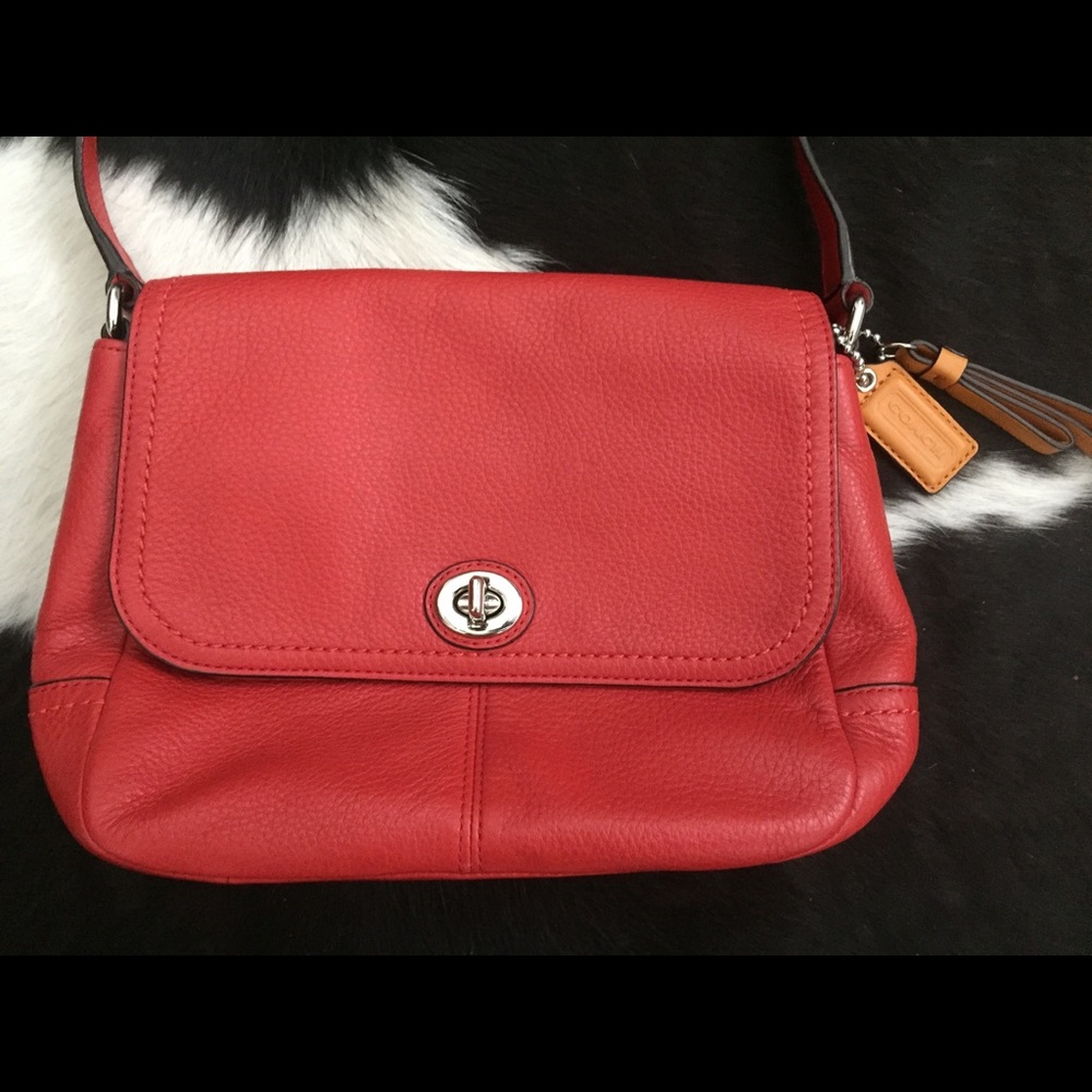 Coach Red Leather Crossbody - Gem